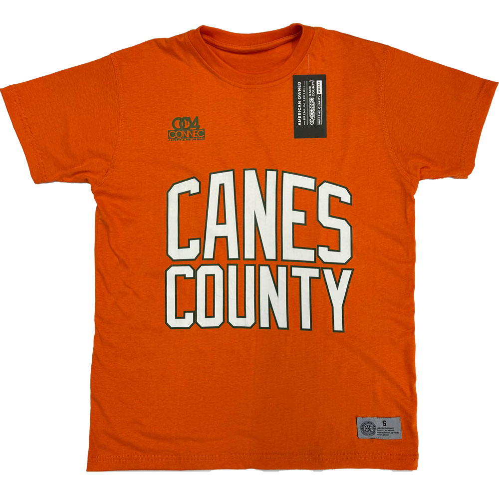 CANES COUNTY ORANGE TEE – 004CONNEC